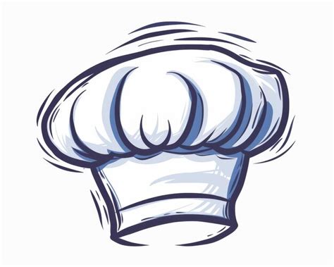 A Drawing Of A Chef Hat With A Hat On It Premium AI Generated Image
