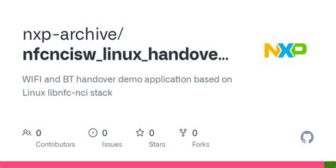 GitHub Nxp Archive Nfcncisw Linux Handover Demo WIFI And BT Handover Demo Application Based
