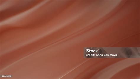 현실적인 초코 크림 웨이브 배경입니다 글로시한 밀크 초콜릿 브라운 바닐라 요거트 흐르는 듯한 새틴 질감 갈색에 대한 스톡 벡터