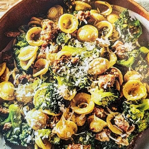 Little Ears Pasta With Italian Pork Sausage Broccoli And Pesto
