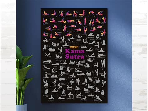 Kama Sutra Scratch Poster 100 Romantic Positions Couples Game