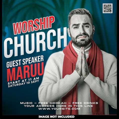 교회 컨퍼런스 전단지 소셜 미디어 포스트 웹 배너 무료 Psd 파일