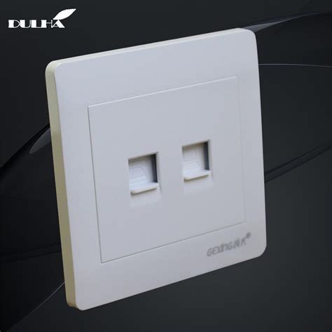 Telephone And Computer Wall Socket Double Port Rj4 Vicedeal