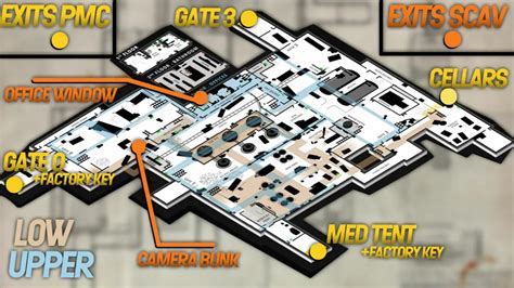 Tarkov Factory Map Guide Spawns Exits Keys Loot 2022