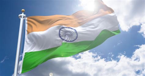 Indian National Flag Flying Animation