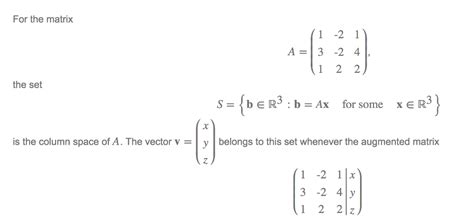 solved by row reducing we find that saying vs is