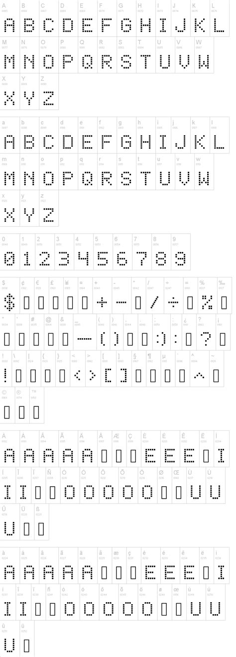 Square Dot Matrix Font Matrix Dots Typography