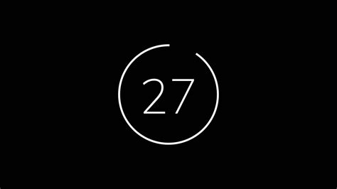 30 Seconds Countdown Timer On Black Background With White Circle Countdown Suitable For