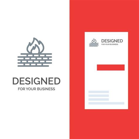 Antivirus Computer Firewall Network Security Grey Logo Design And