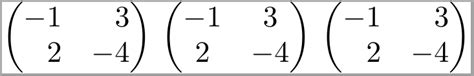 mathtools alignment of matrix entries using physics package tex