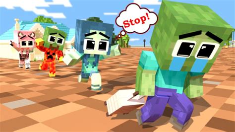 انیمیشن ماینکرافتداستان بچه زامبی ماینکرافت