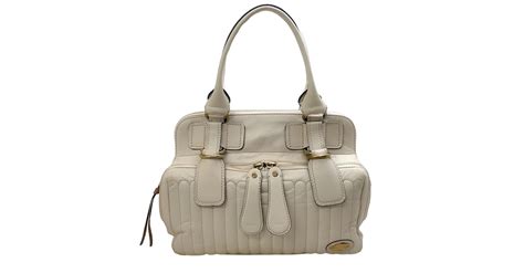 Chloé Chloe Ivory Leather Quilted Satchel Cream Ref939083 Joli Closet