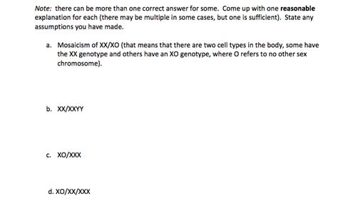 Solved Several Kinds Of Sexual Mosaicism Are Well Documented Chegg Com