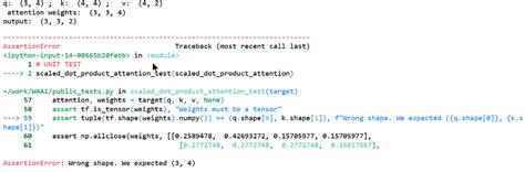 week 4 a1 problem with scaled dot product attention sequence models