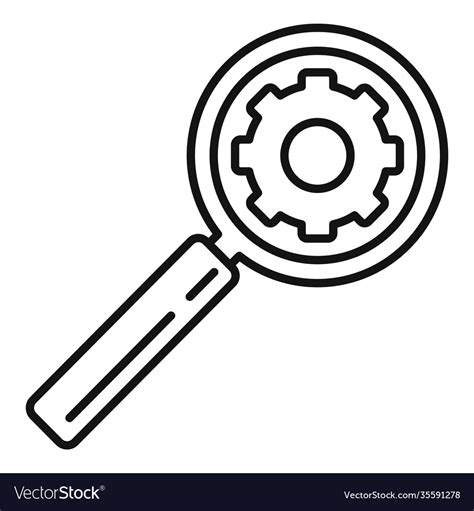 Search Links Engine Icon Outline Style Royalty Free Vector