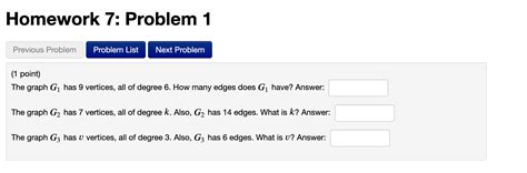 Solved Homework 7 Problem 1 Previous Problem Problem List