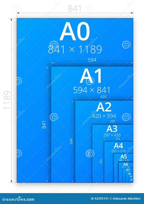 Size Of Format A Paper Sheets Stock Vector Illustration Of Architect Series 42292191