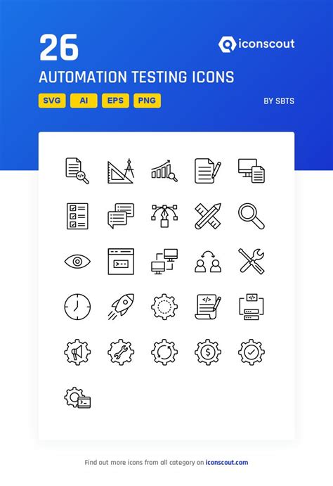 Automation Testing Icon Pack 26 Free Download Design And Development