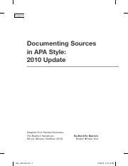 Documenting Sources In APA Style Pdf Part 1 Of 2 To Page 18 Documenting Sources In APA Style