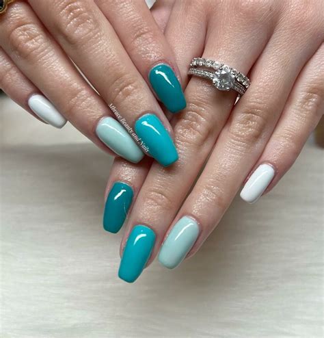 23 Pretty Teal Acrylic Nails Ideas To Inspire Your Next Manicure