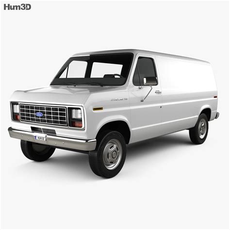 Ford E Series Econoline Cargo Van 1991 3d Model Vehicles On Hum3d