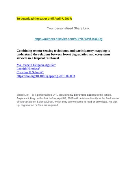 Pdf Combining Remote Sensing Techniques And Participatory Mapping To
