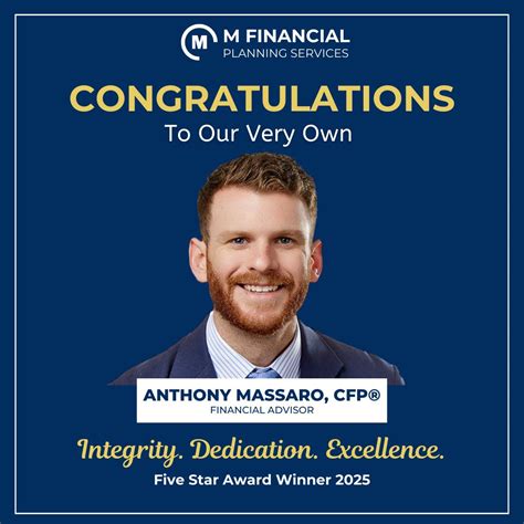 Congratulations To My Son Anthony Massaro Cfp® On Being Named A 2025