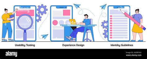 Usability Testing Experience Design Identity Guidelines Concept With People Character App