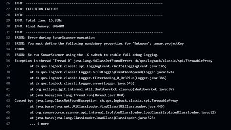 Error After Analysis Noclassdeffounderror Chqoslogbackclassicspithrowableproxy Page 2
