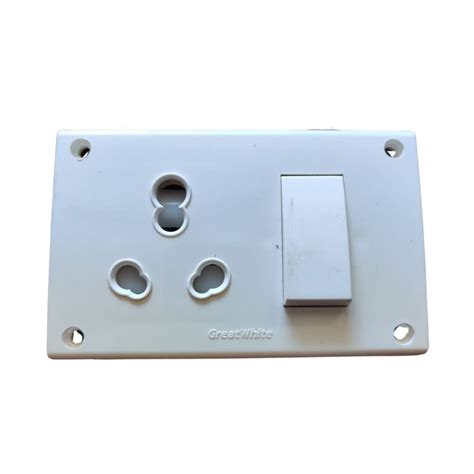 16A Combined Switch Socket With Box White INDRICO