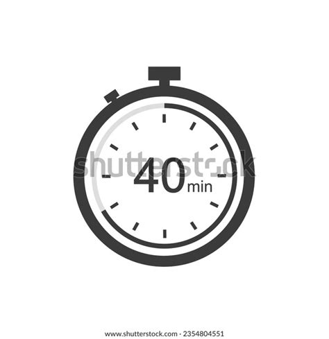 Timer Sign 40 Min 40 Timer Stock Vector Royalty Free 2354804551