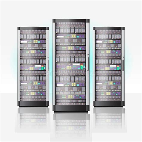 Server Room Hosting Data Center Cloud Database Technology Stock Vector Illustration Of