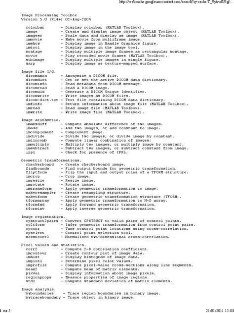 matlab fonction image processing pdf fast fourier transform filter signal processing