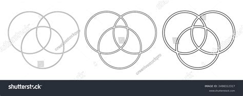 Interlocking Circles Primary Colors Unity Concept Stock Vector Royalty