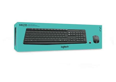 Keyboard Logitech Keyboard Mouse Logitech MK235 Membrane Black Wireless Hun Layout