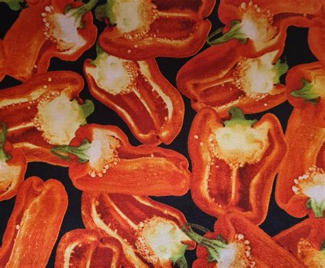 Red Pepper Fabric Capsicum Fabric 100 Cotton Quilting Fabric
