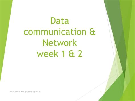 Data Communication And Network 1 And 2 Ppt