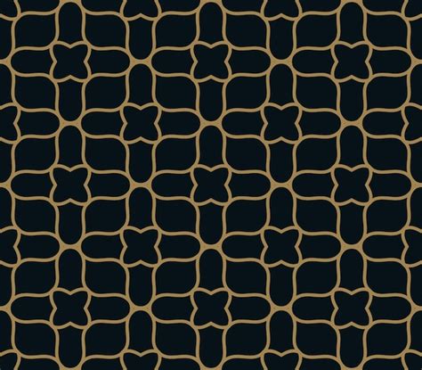 Premium Vector Seamless Pattern Elegant Linear Ornament Geometric Stylish Background Vector