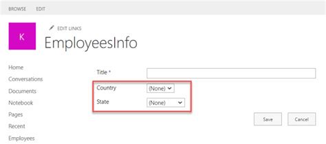 Sharepoint List Cascading Dropdown Without Power Apps