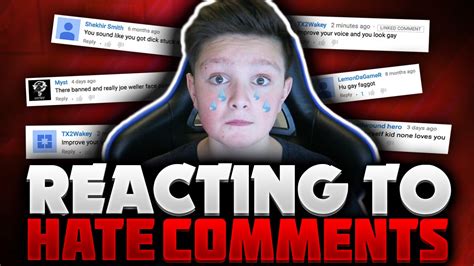 Reacting To Hate Comments Youtube