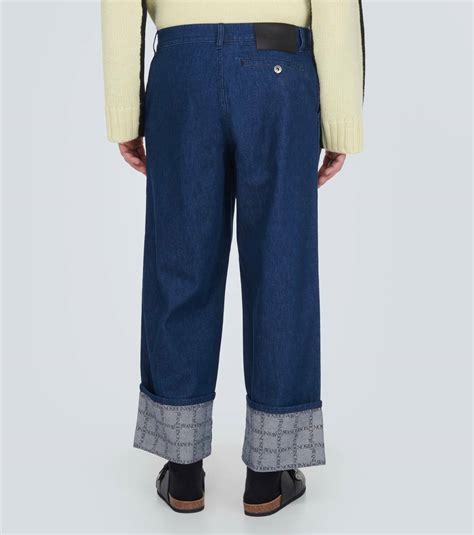 Jw Anderson Turn Up Wide Leg Jeans Jw Anderson