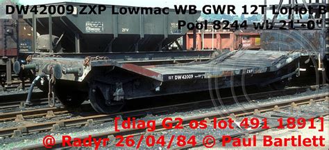 Paul Bartletts Photographs Gwr Special Wagons Lowmac Loriot Wxo