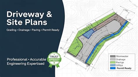 Create Driveway Grading Drainage Paving Site Plan For City Permit By
