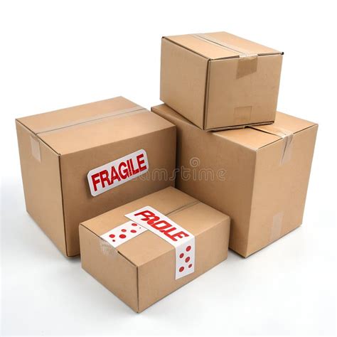 Cardboard Boxes With Fragile Tags Stock Illustration Illustration Of Design Transportation