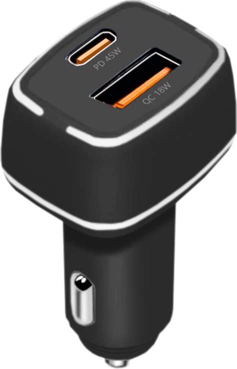 BeHello Autolader Auto Oplader DUAL USB C 45W USB A QC 3 0 18W