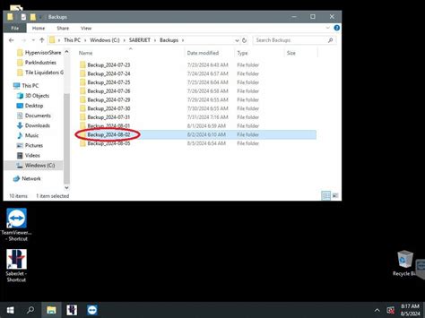 Restoring Machine Values On A Saberjet With Windows 10 Park Industries