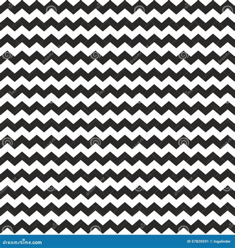 Zig Zag Vector Chevron Black And White Tile Pattern Stock Vector