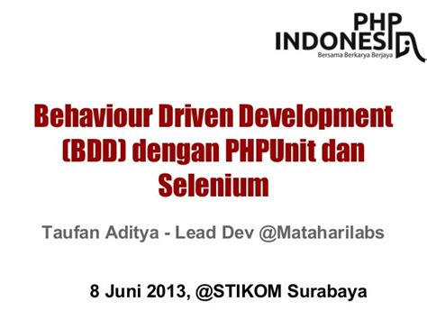 bdd dengan php dan selenium