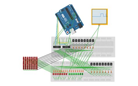 Circuit Design Led Matrix 8x8 Controler Tinkercad