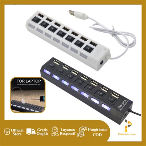 Jual Usb Hub 7 Port Output On Off Usb 2 0 Saklar Lampu Shopee Indonesia